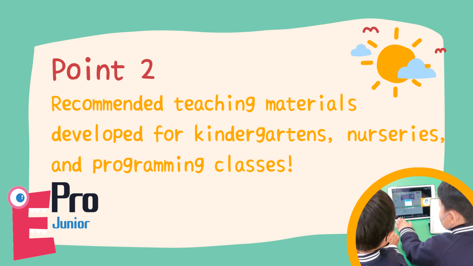 eJr Programming | Programming Materials for Nurseries, Kindergartens, and Programming Classes